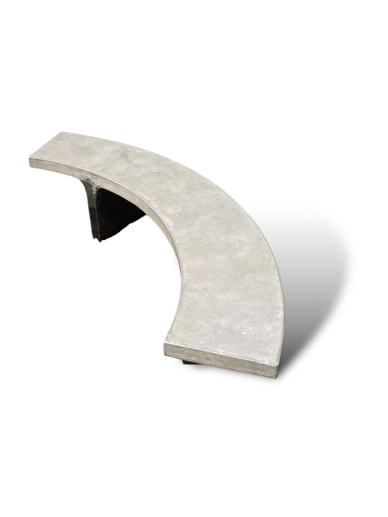 Unique Curved Concrete Bench | Molded Stone Studio