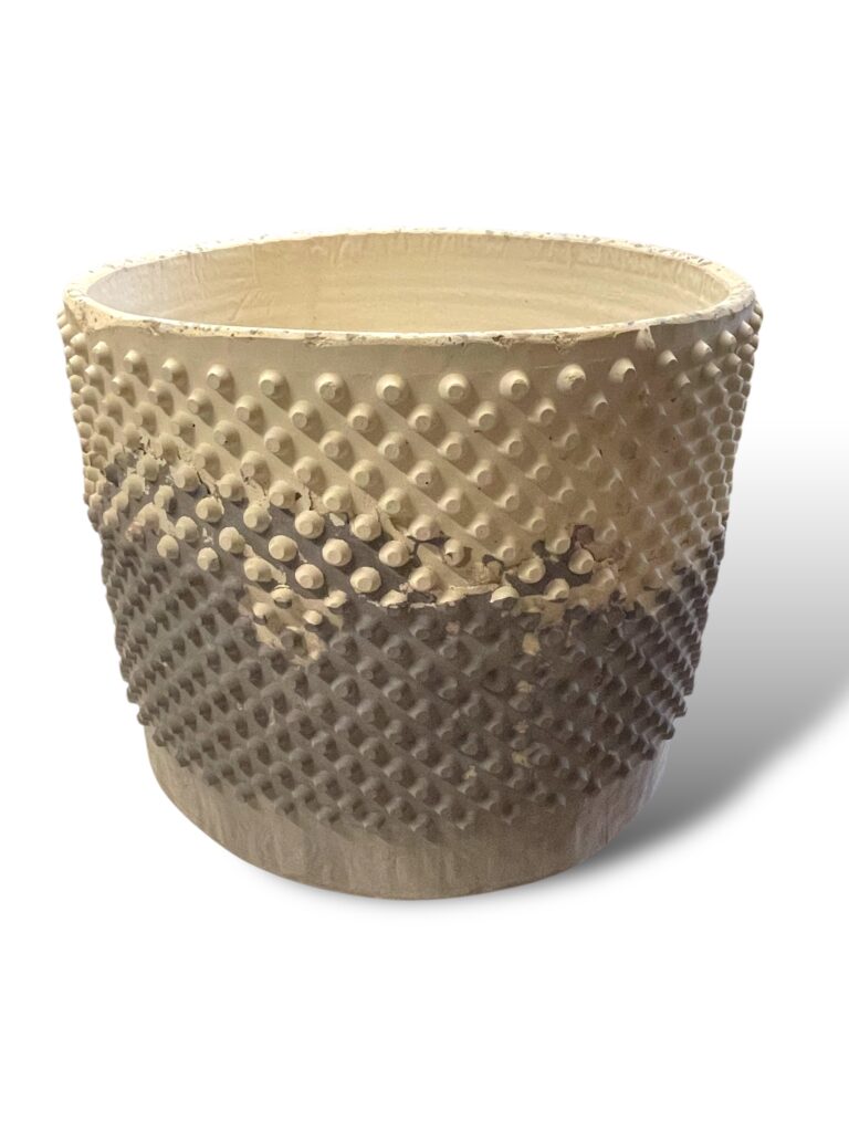 Contemporary Dimpled Concrete Flower Pots | Molded Stone Studio